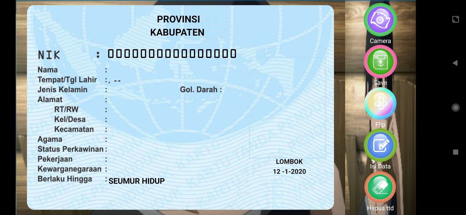 Cara Membuat KTP Palsu Gratis Terbaru 2020 Di Android (KTP Fake) - Rizkymhd