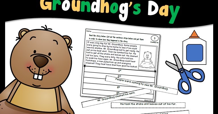 Free Groundhog Sequencing Cut and Paste | Teacher's Take-Out