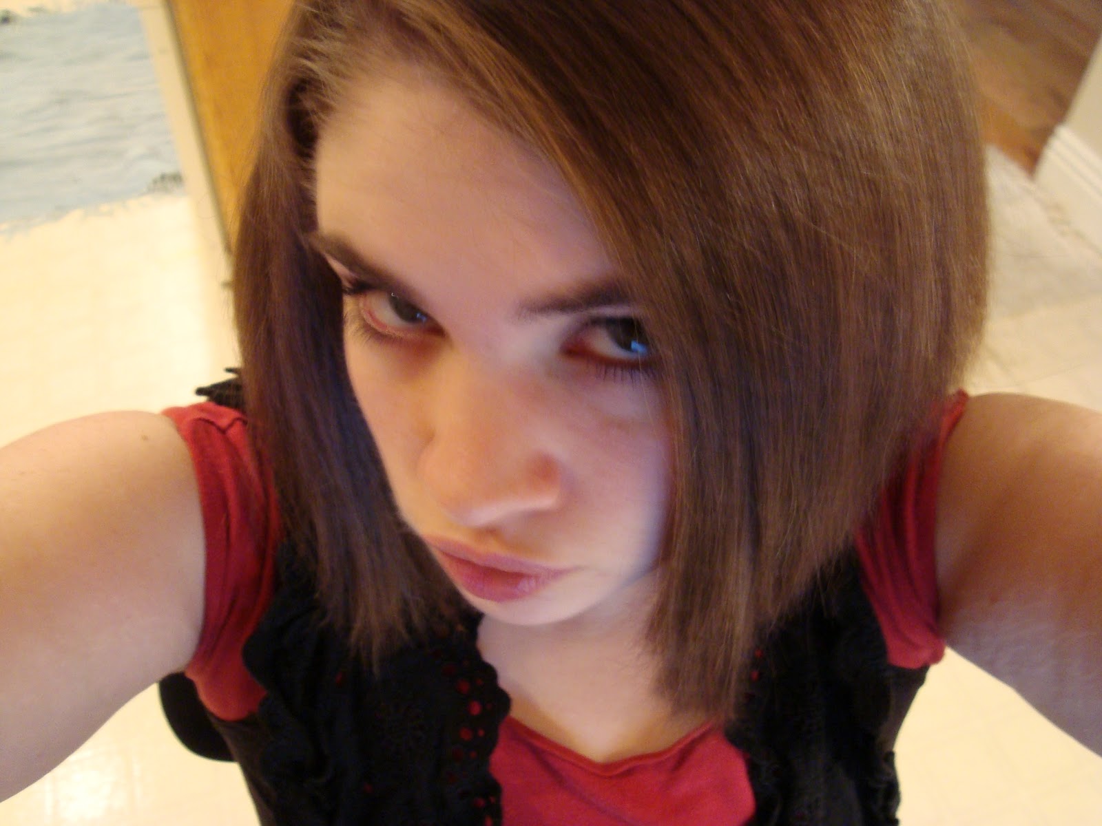 with hair disheveled: Today's teenage girl