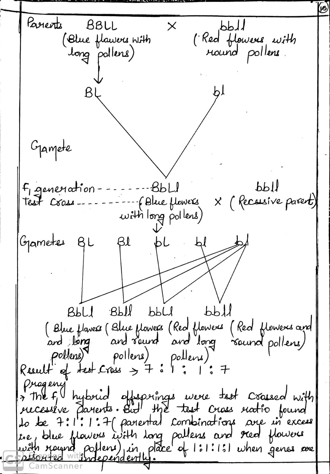 Principle of Inheritance and Variation Handwritten Notes for 12th Biology