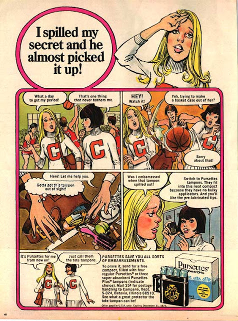 Mike Lynch Cartoons: 1974 Pursettes Tampon Comic Strip Ad by Mort Drucker