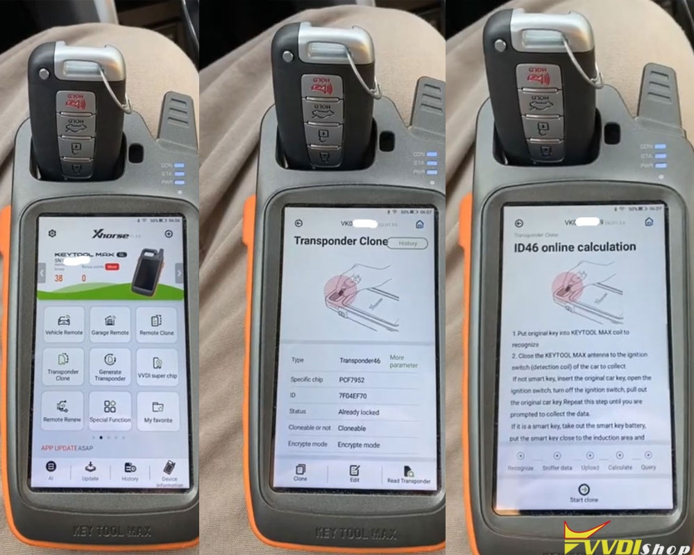 Xhorse VVDI Key Tool Max Read Hyundai ID46 Pin Code : vvdishopのblog