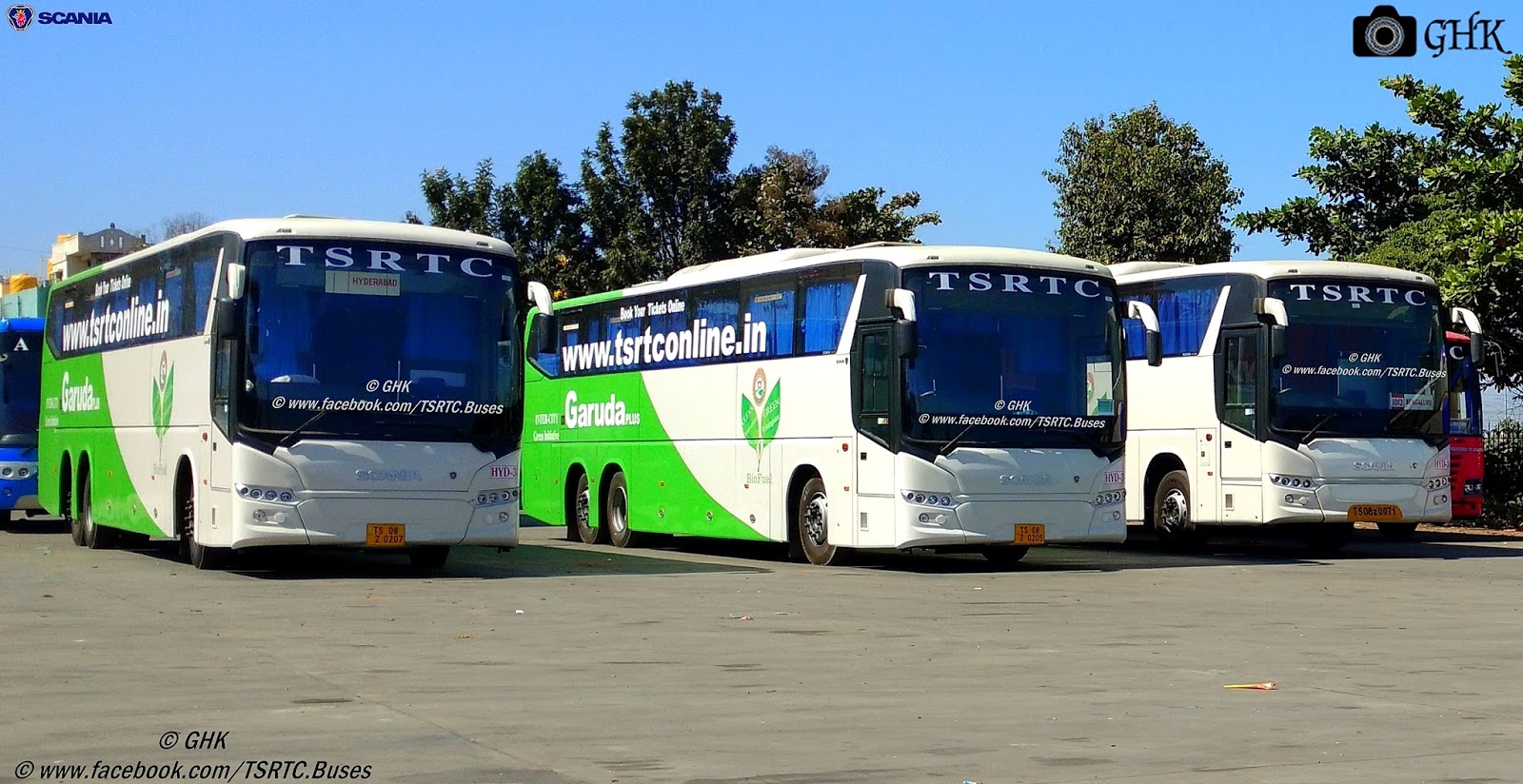 TSRTC BIO DIESEL SCANIA GARUDA PLUS BUSES