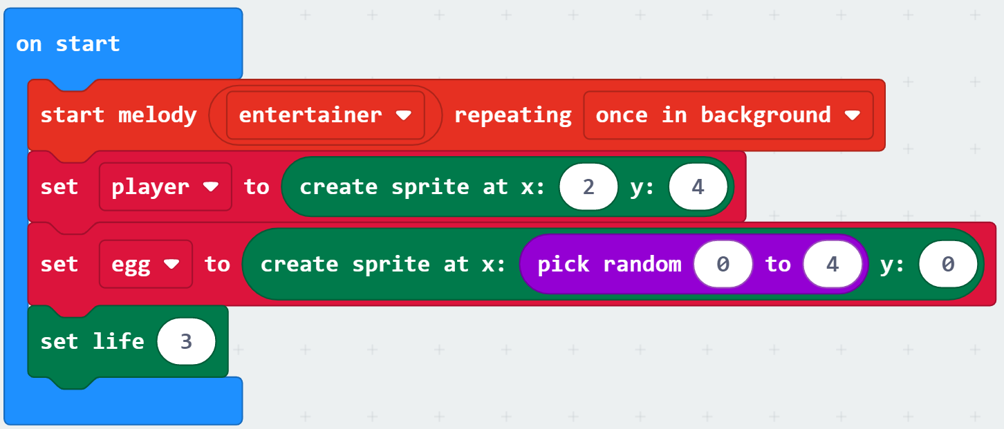 雲林SONG: MakeCode Microbit 遊戲設計：「接雞蛋」(Microbit Game: Egg Catching)