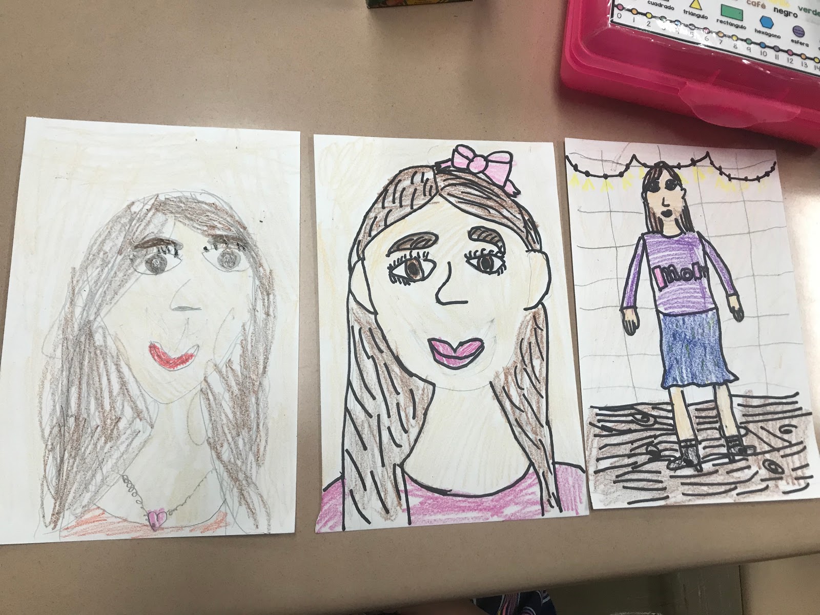 Elements of the Art Room: 1st and 2nd self portraits