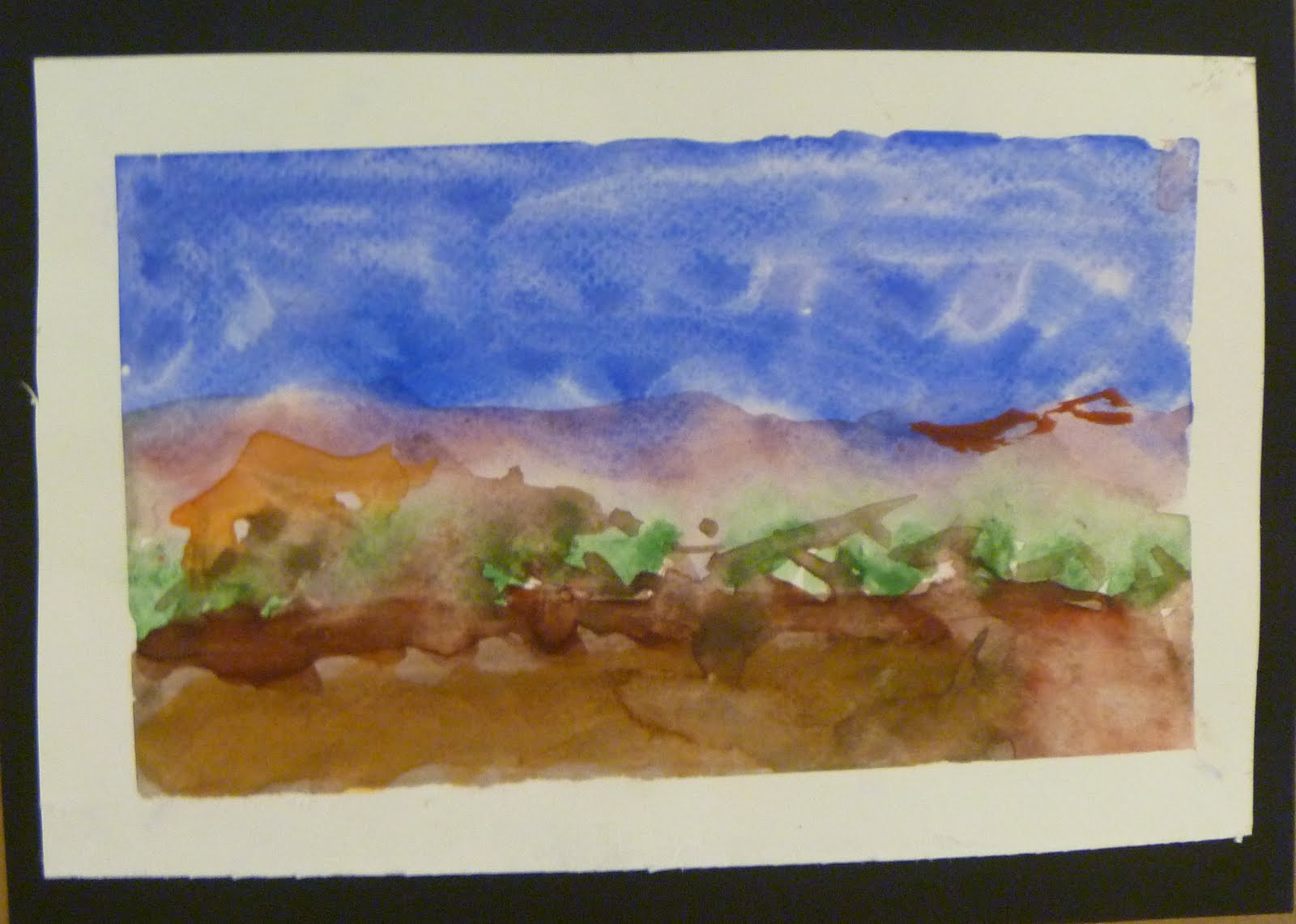 From the Sketchbook of Bridget Smith: 2nd Grade Watercolor Landscapes