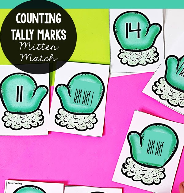 Mittens Teen Numbers & Tally Marks | Totschooling - Toddler, Preschool ...