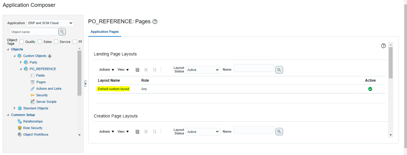Oracle Application Oracle Fusion Application Composer How To Create A Custom Object And Page