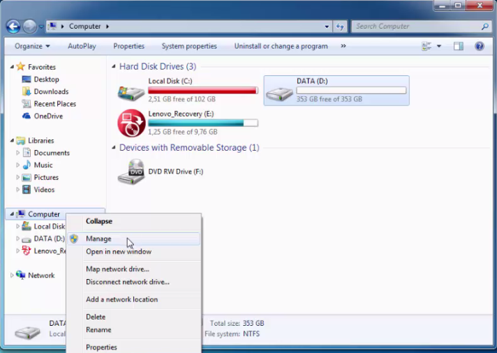 Cara Menambah Kapasitas Drive C di Windows 7 - cut vokep