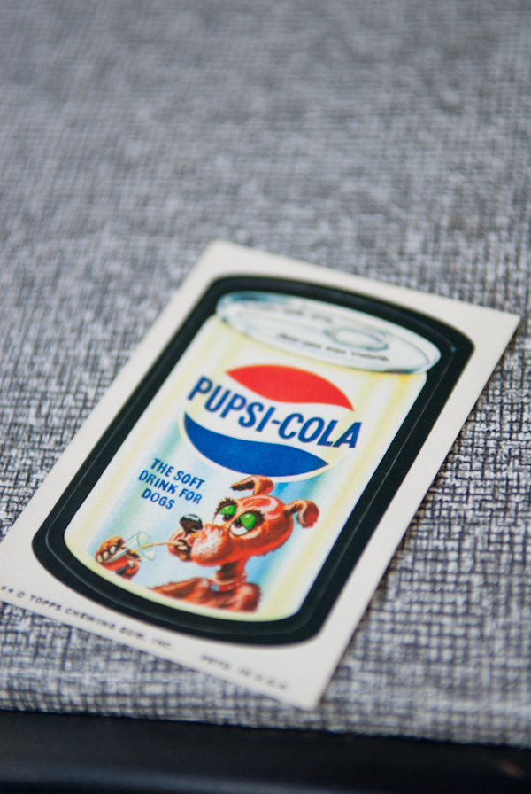 heygreenie: 1974 wacky packages 10th series PUPSI-COLA * SOLD