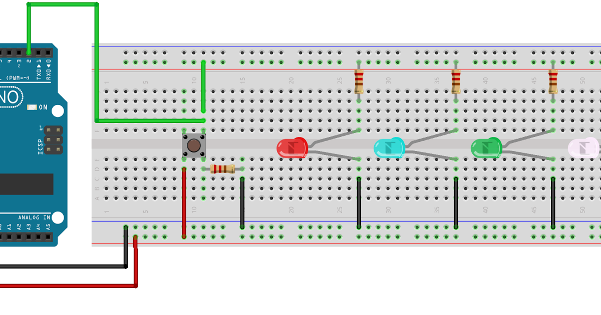 Trabajos y Remites de Computo: ENCENDIENDO FOCOS LEDS CON PULSADOR
