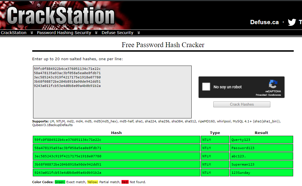 Passwords cracking en Windows de hashes NTLM ntds.dit de Active Directory