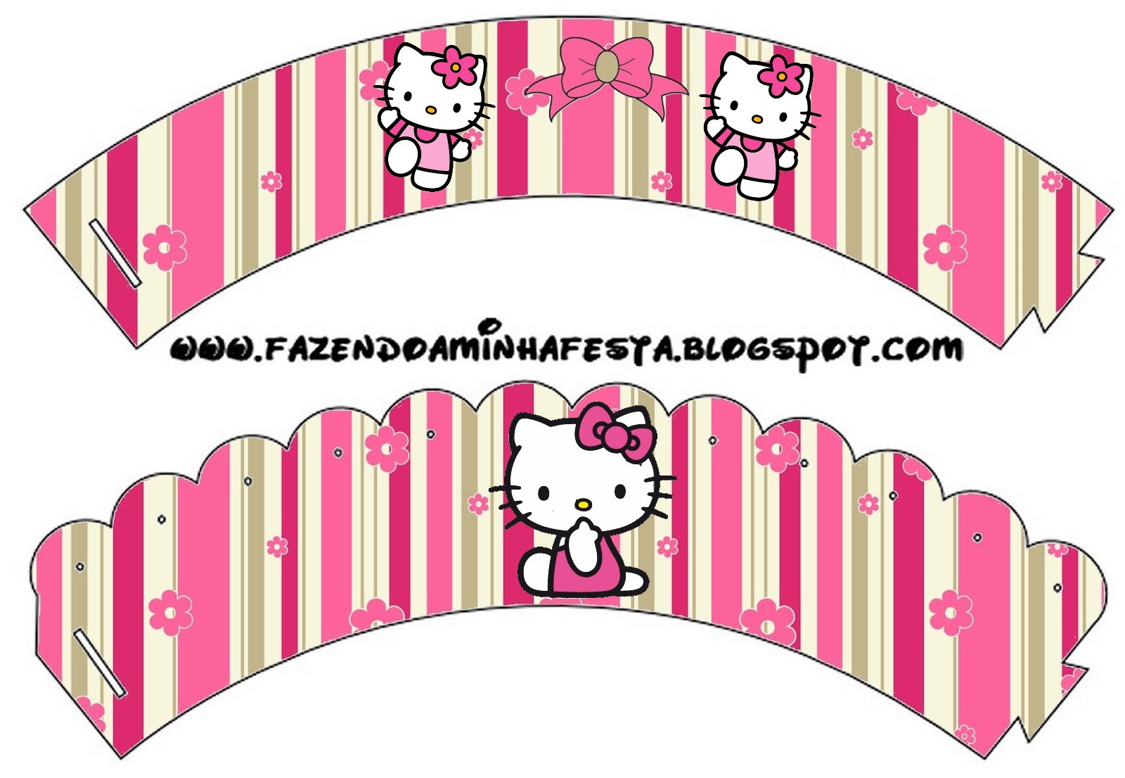 Hello Kitty with Flowers: Free Party Printables. - Oh My Fiesta! in english