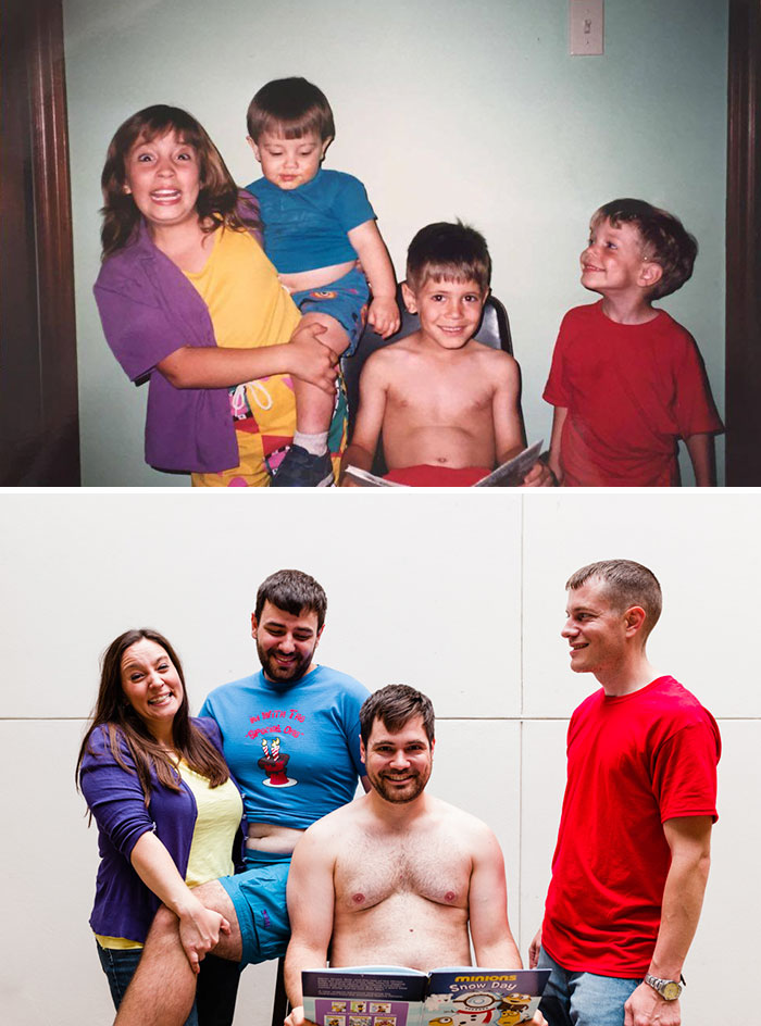 These Siblings Hilariously Recreated Photos From Their Childhood, And ...