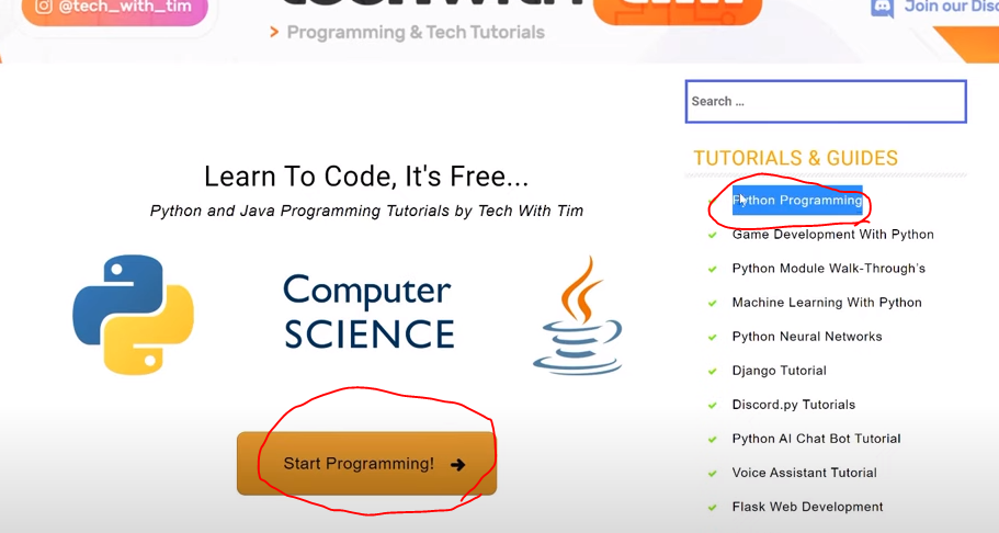 [Tech With Tim] Python Selenium Tutorial #3 - Page Navigating and ...
