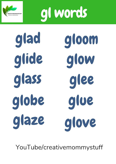 Creative Mommy Stuff: gl words