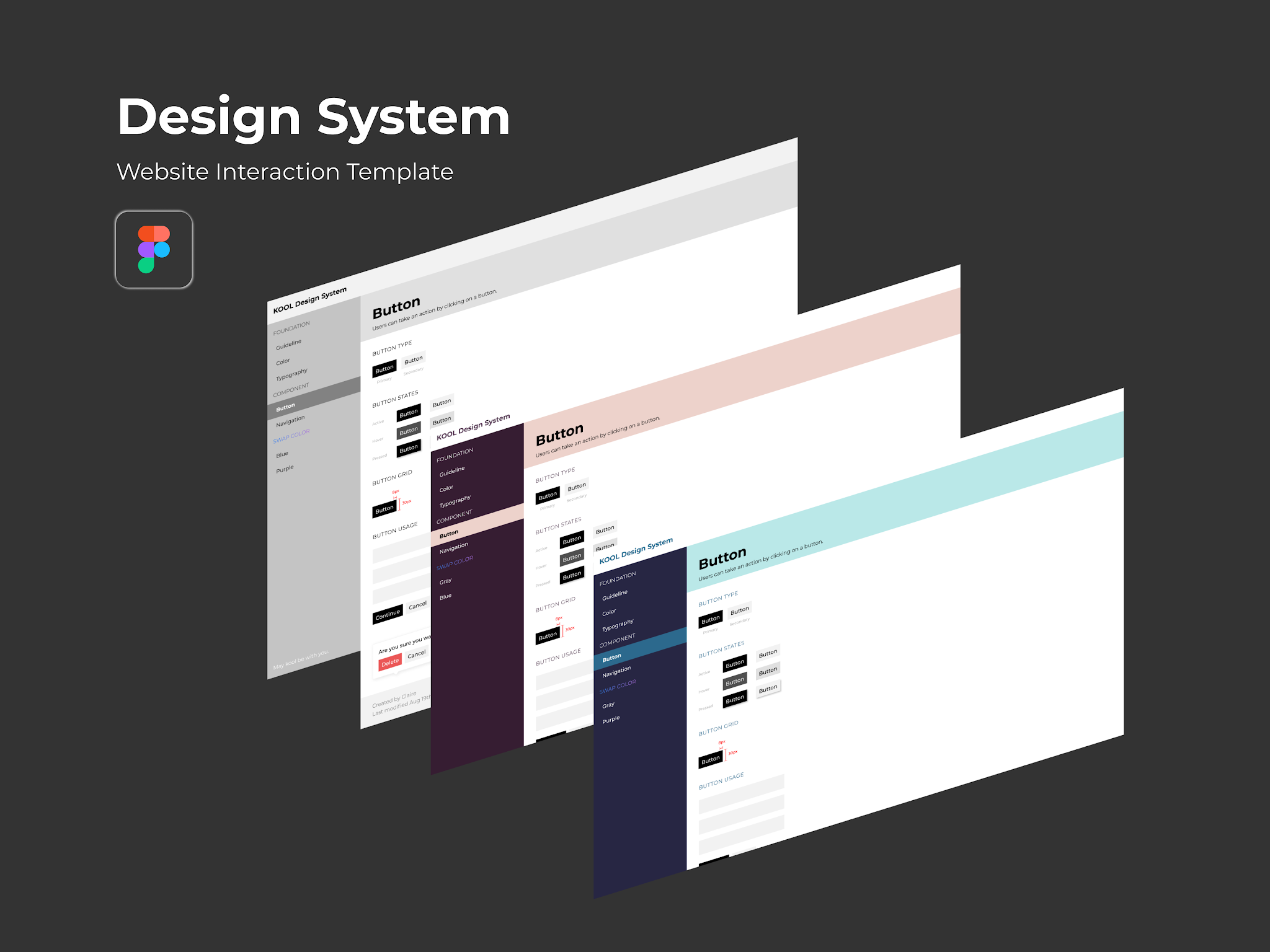 Design System Website Interaction Template - Figma UI Kit