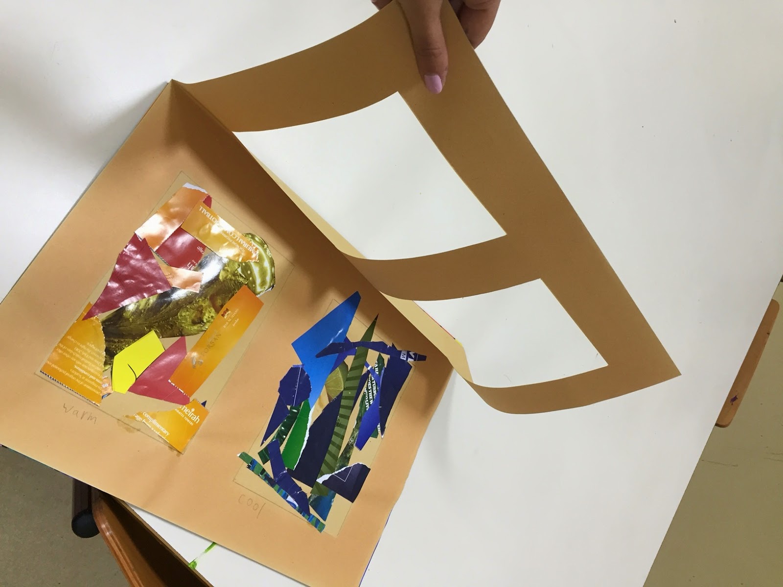 The Art Kingdom: Warm and Cool grid painting