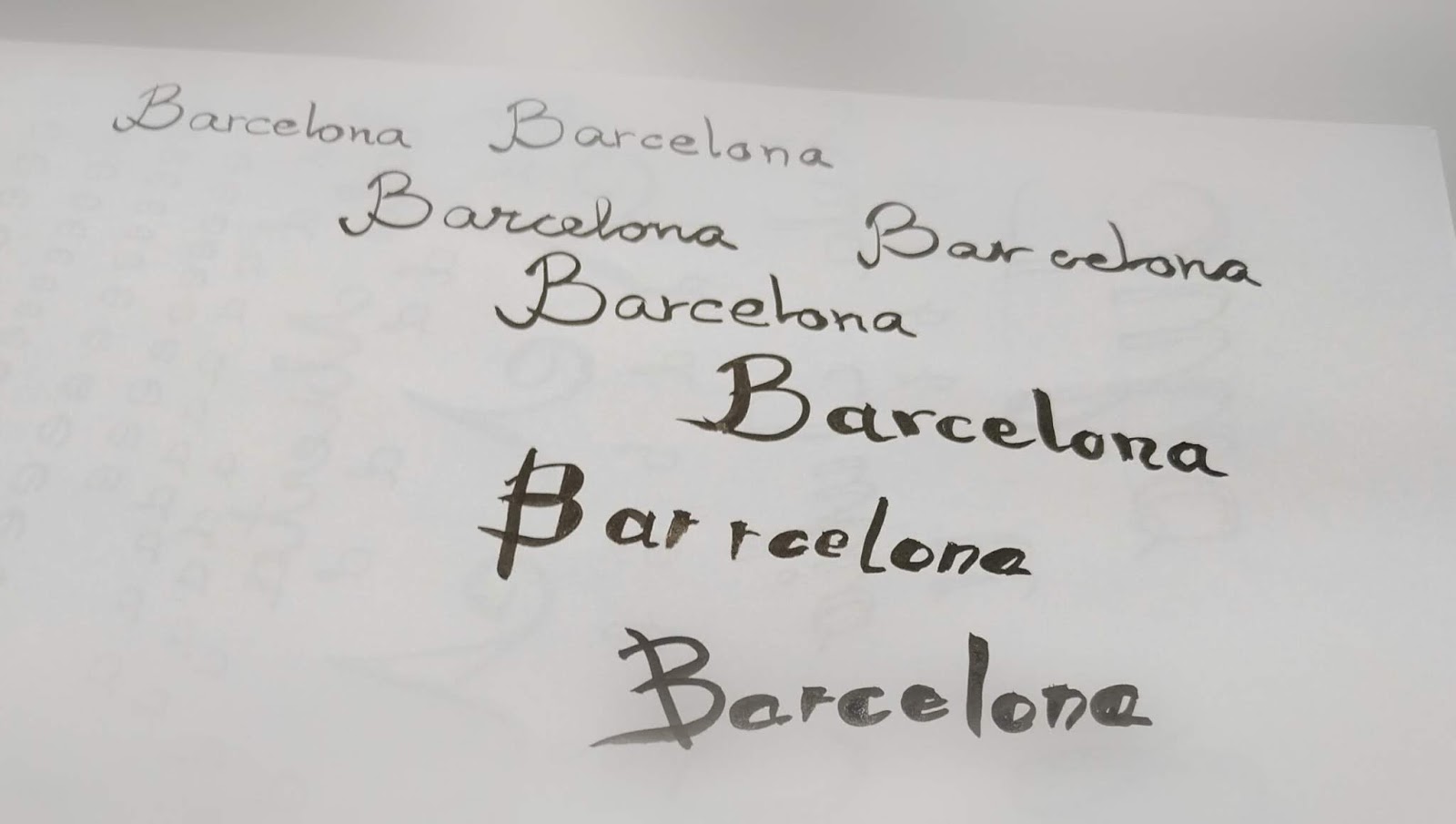 Falso lettering. ¡En clase!