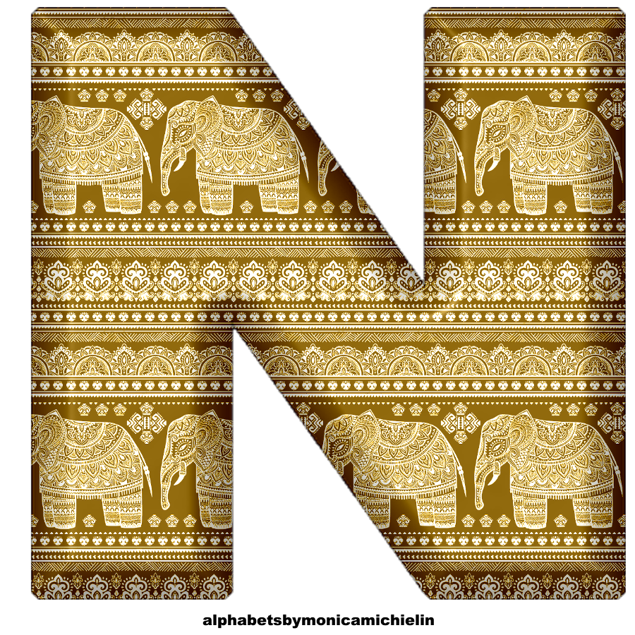 M. Michielin Alphabets: MODIFIED ARIAL FONT ELEPHANT BEGE PATTERN ...