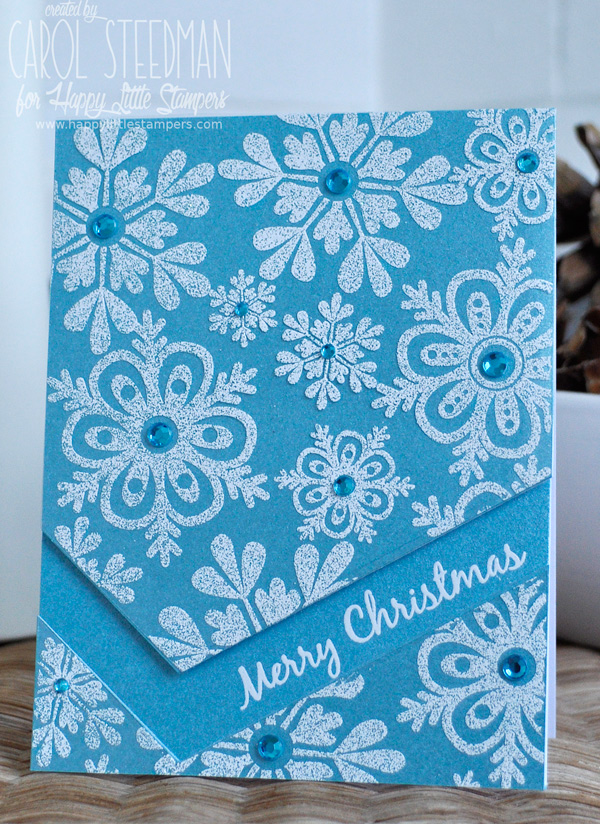 Inky Fingers: Snowflake Christmas card