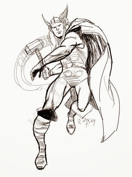 Kyu Shim Illustrations: 15 minute Thor's Day Doodle