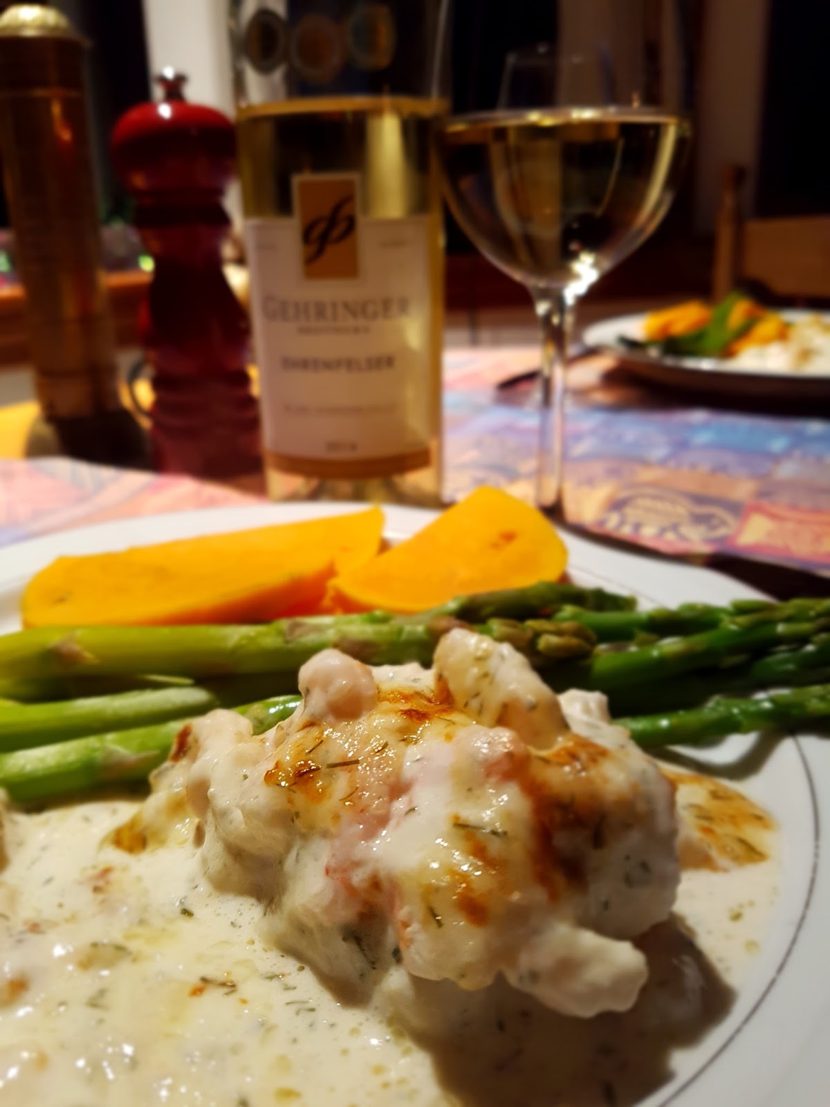 Rock Cod With Parmigiano and Shrimp Topping