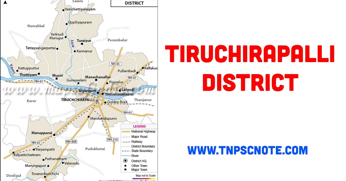 Tiruchchirappalli District Information, Boundaries and History from ...