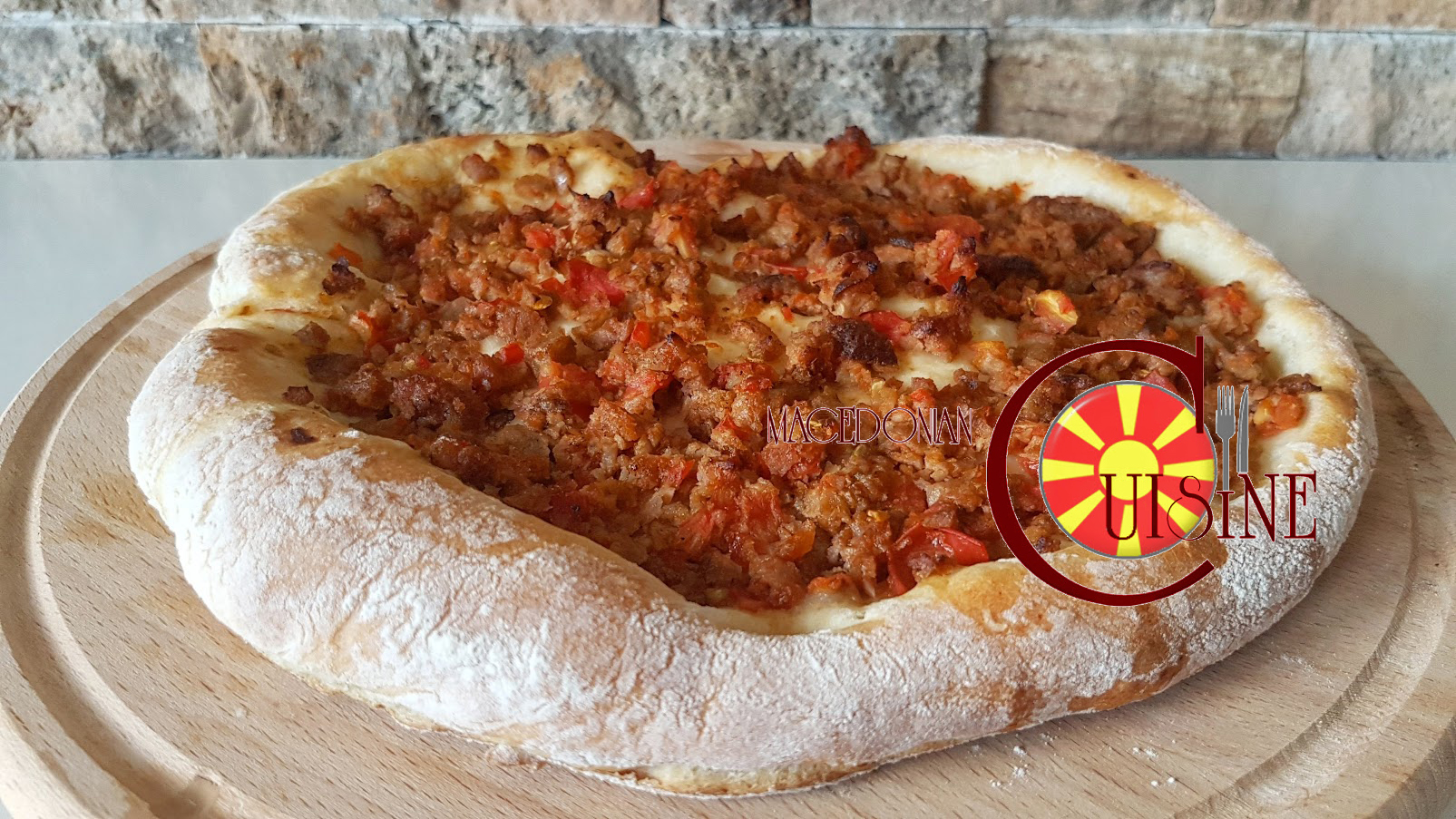 DELICIOUS PIZZA/PIE WITH MINCED MEAT (AS FROM PIZZERIA) ~ Macedonian ...