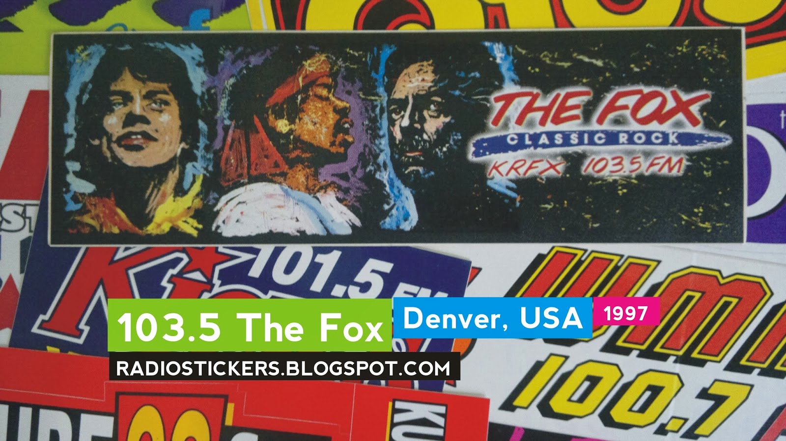 RADIO station stickers... and more!: 103.5 The Fox, Denver (1997)