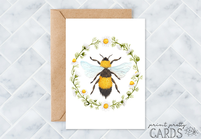 Free Printable Bee Cards | Print Pretty Cards