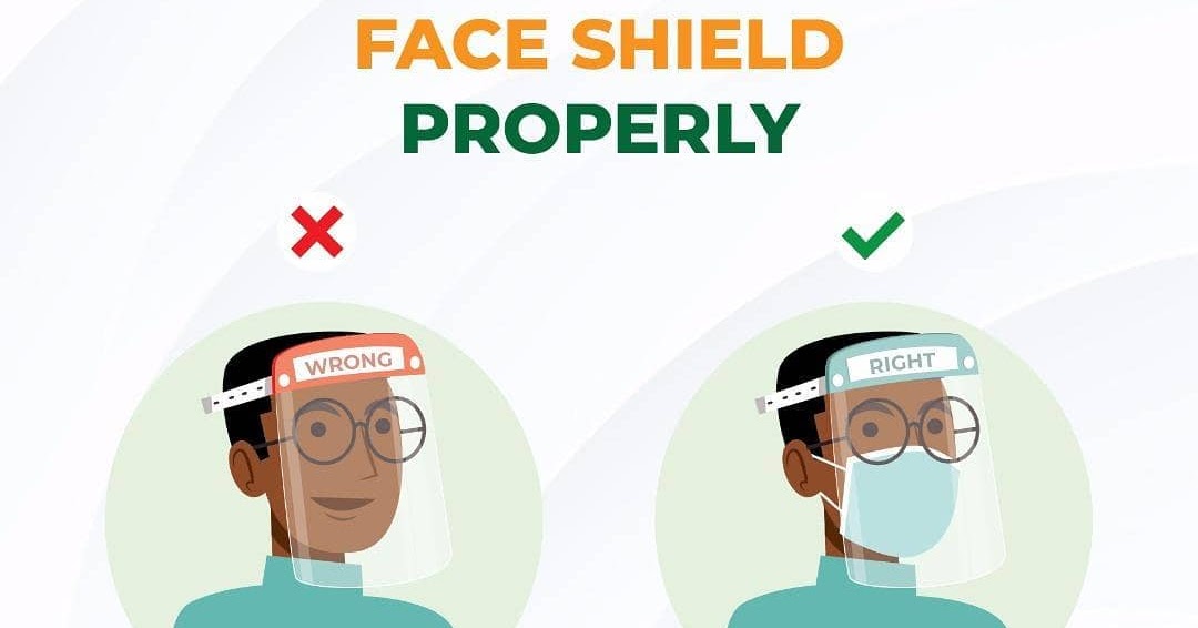 Right Way To Use Face-Shield & Face-Mask - Ministry Of Health