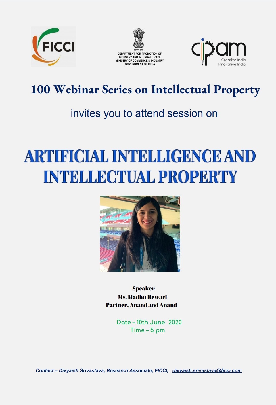 [Webinar] on Artificial Intelligence and Intellectual Property by FICCI ...