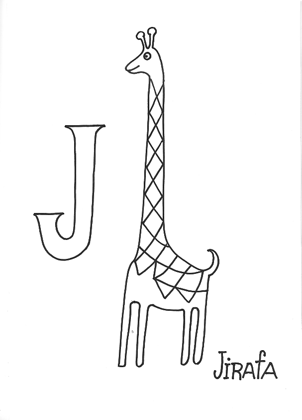 Dibujos para imprimir y colorear pintar imagenes para niños: Letra J ...