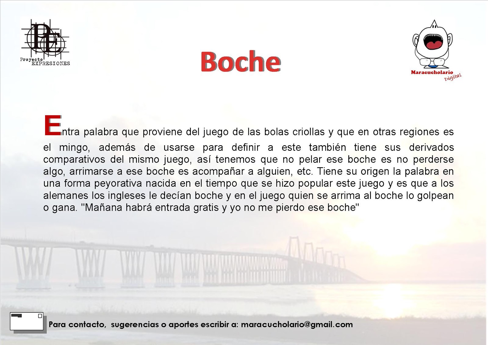 Maracucholario Plus: Boche