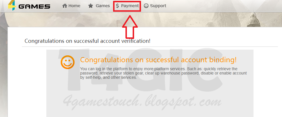 Touch 4Games Blog: How to bind your account