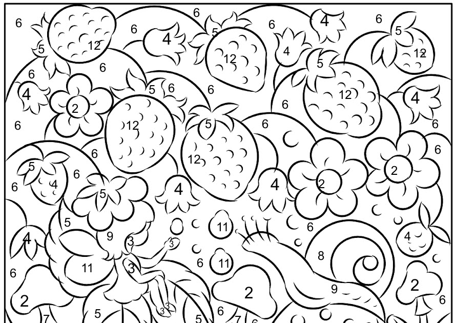 Nicole's Free Coloring Pages: COLOR BY NUMBER - LITTLE FAIRY WITH ...