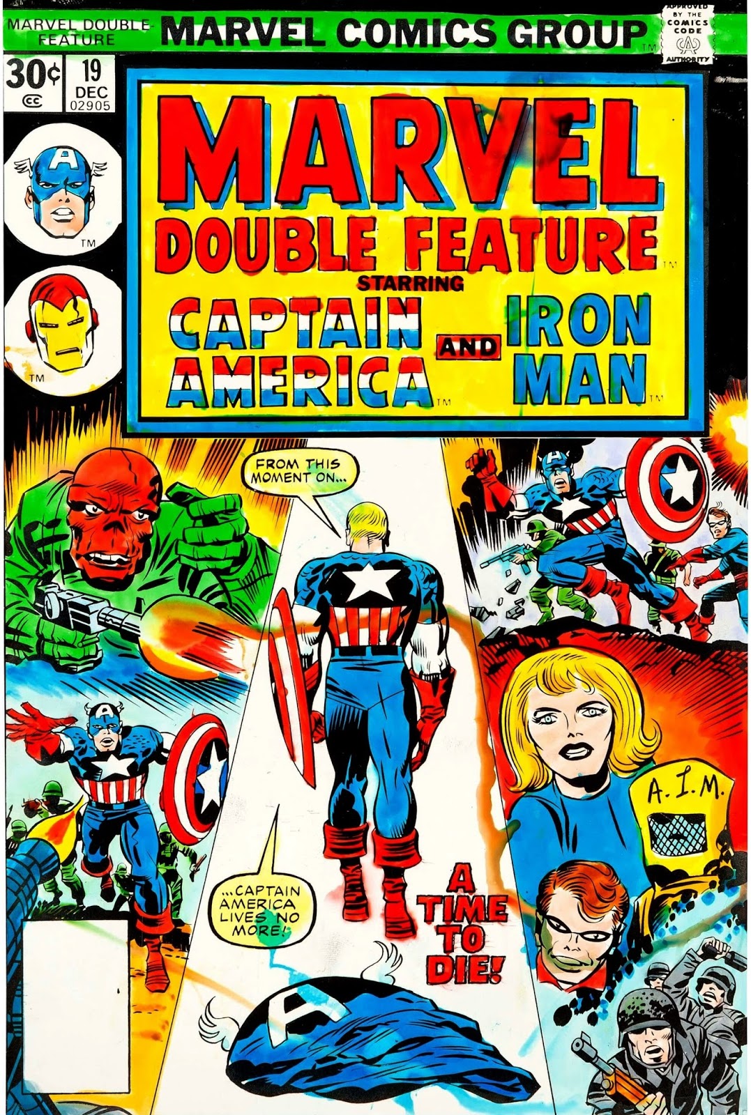 Cap'n's Comics: Colorful Cover To Marvel Double Feature #19 by Jack Kirby