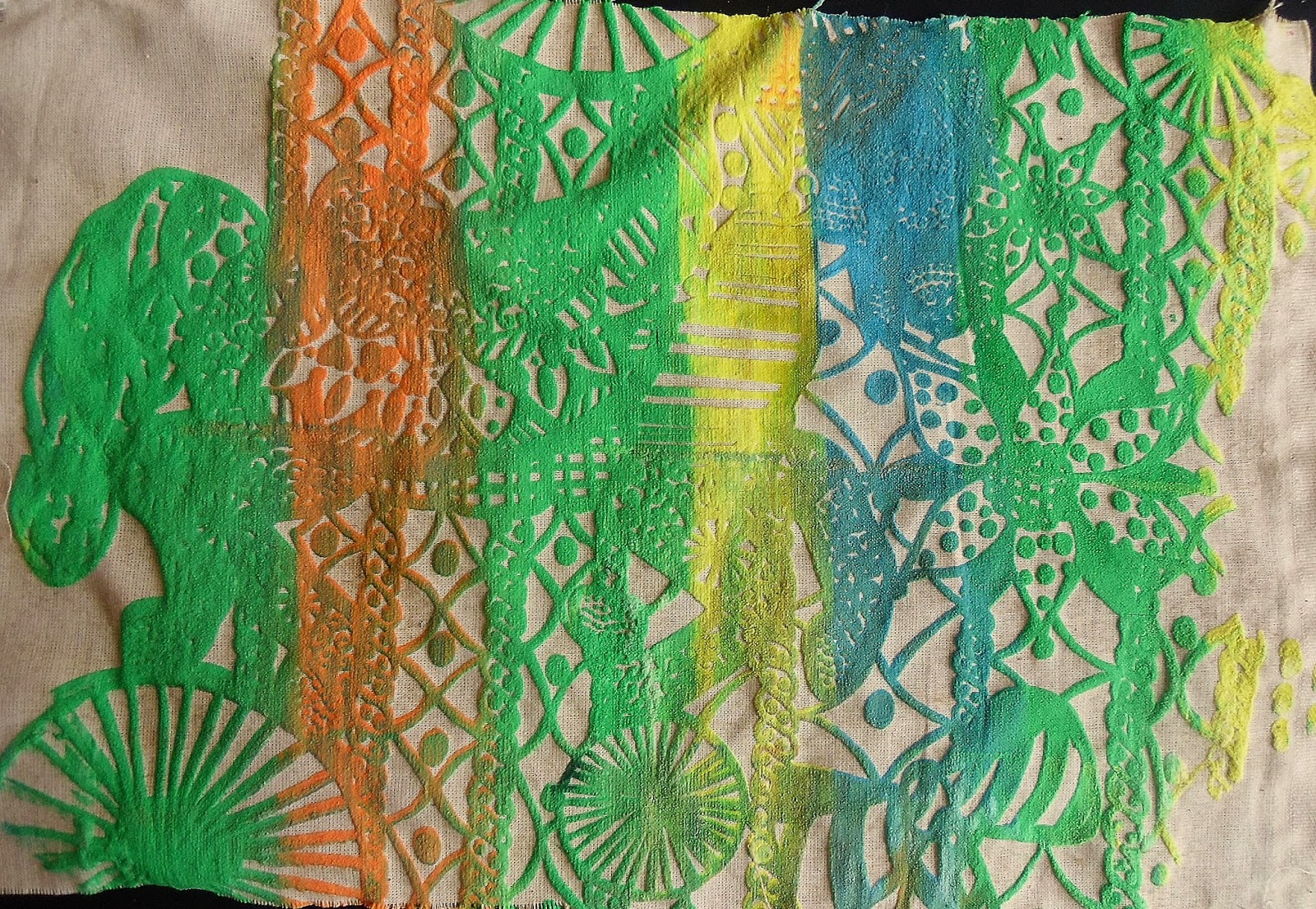 Naomi Peace's Textiles: Printing with Puff Binder