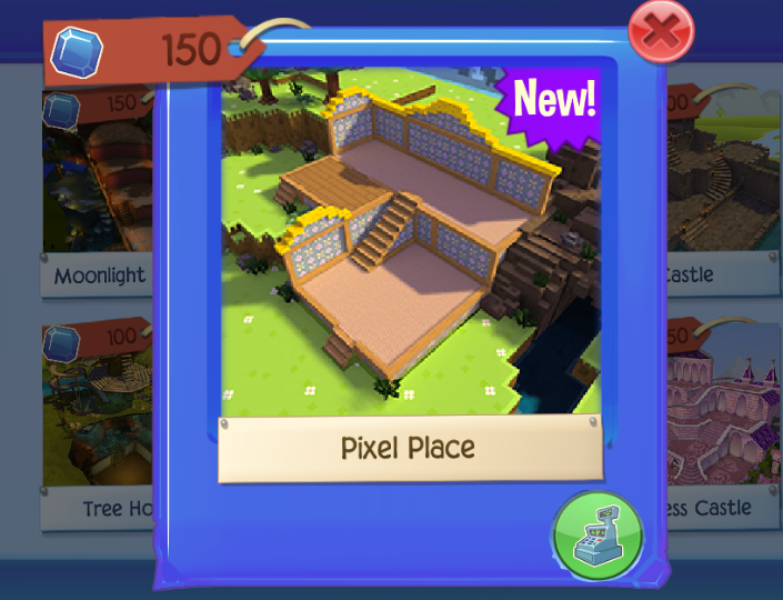 Animal Jam Spirit Blog: Pixel Place Den, Pixelated Items, and New Den Music