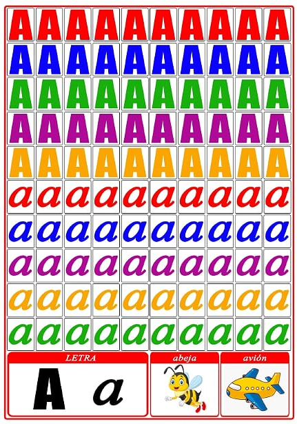 LETRA A PARA RECORTAR