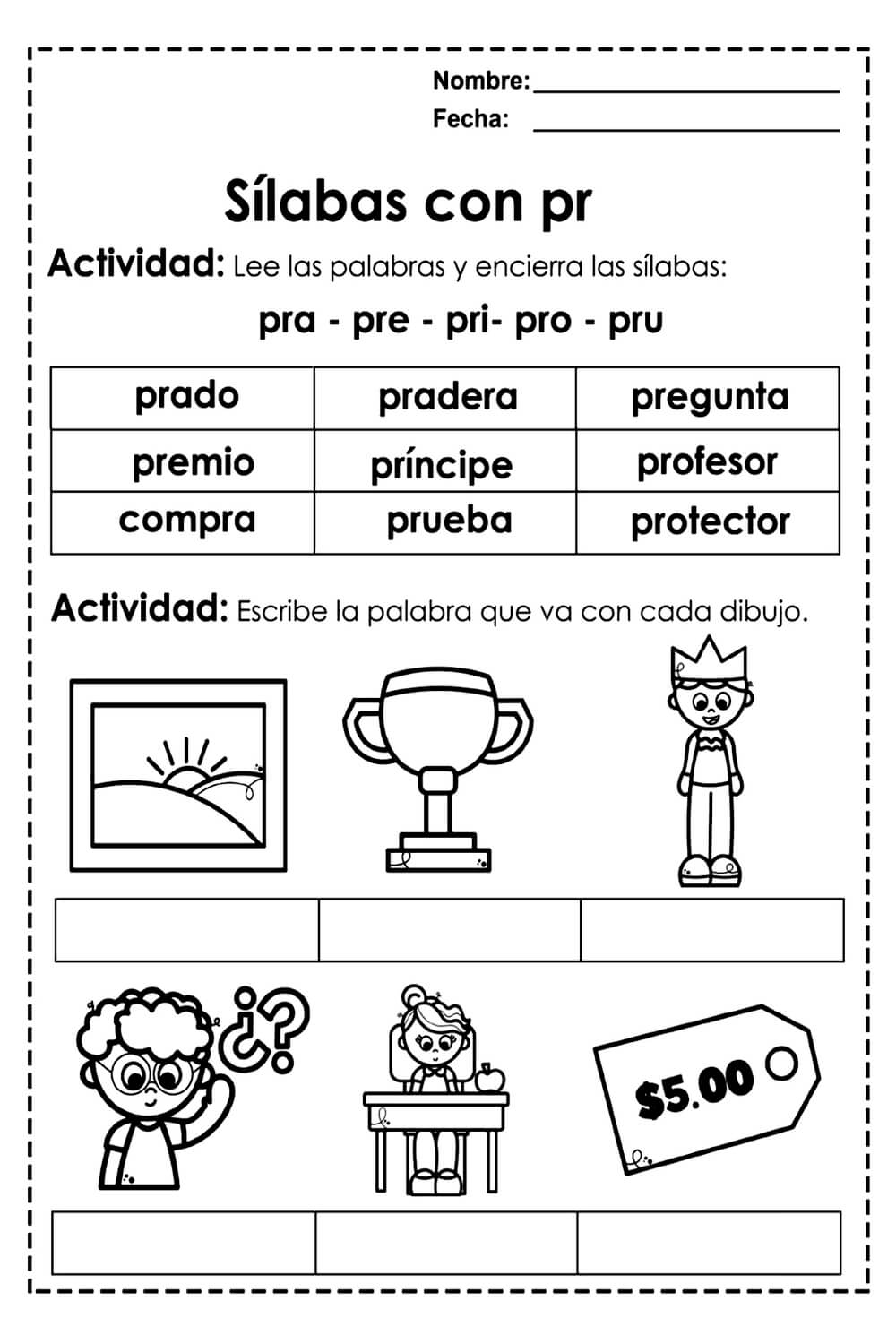 Cuaderno para Trabajar Sílabas Trabadas | Materiales Educativos para ...