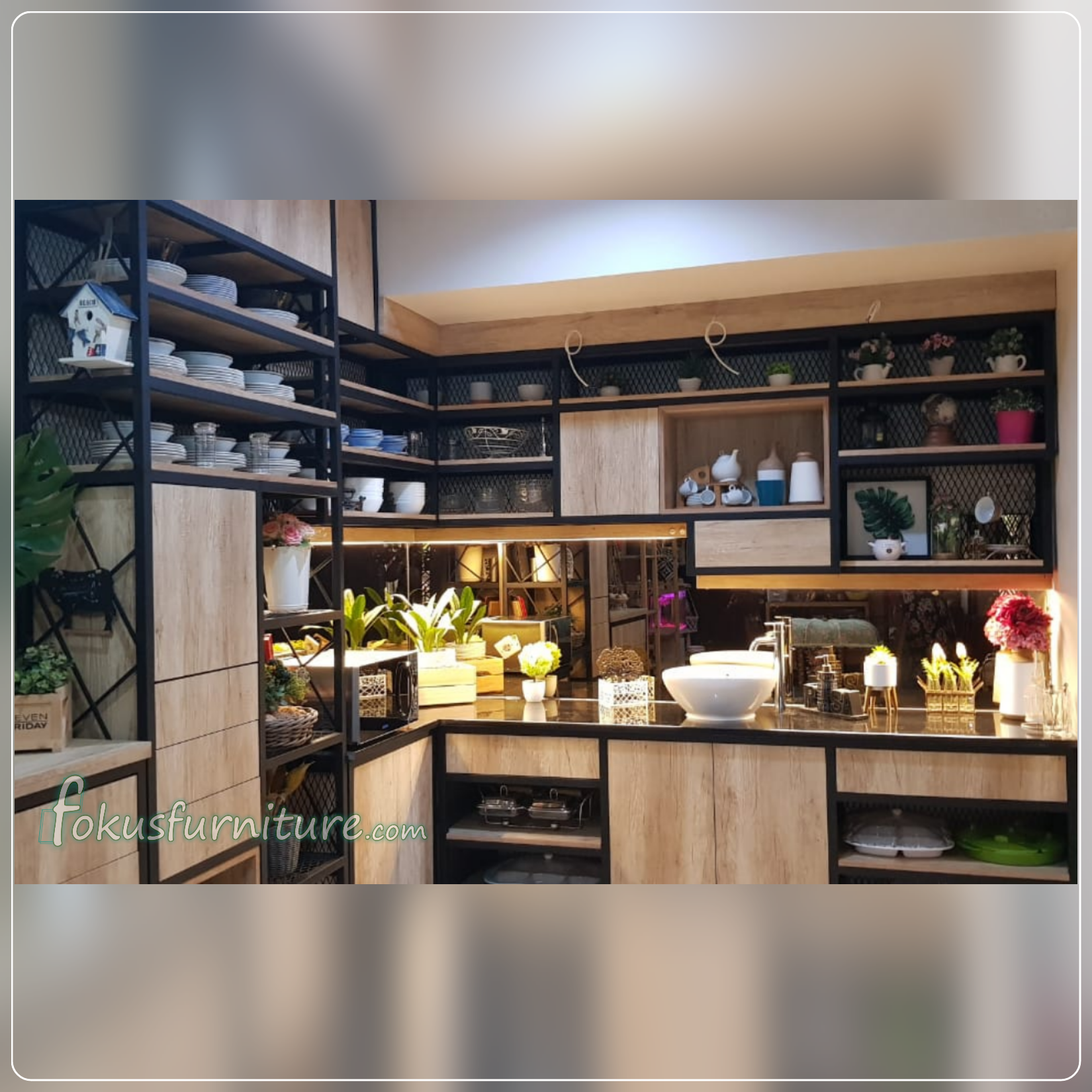 Furniture custom industrial style | Furniture,Kitchen set minimalis ...