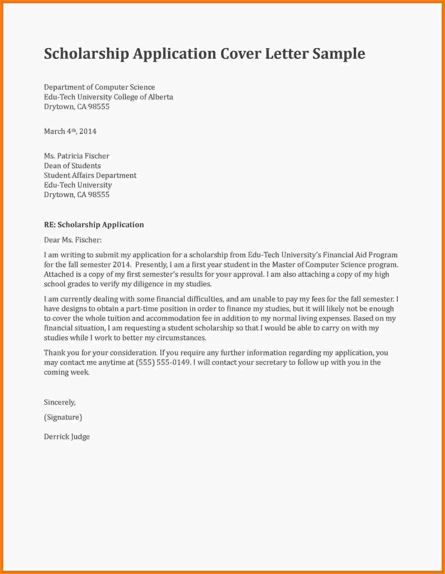 37 Bursary Application Letter Motivation Letter For