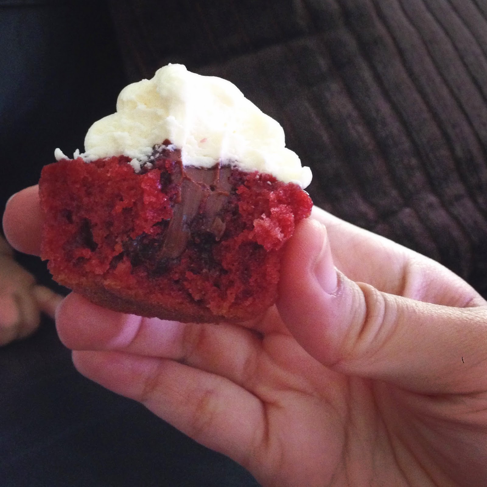 Red Velvet Nutella Cupcakes