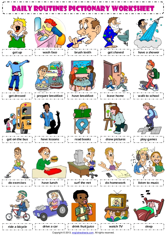 English 1 Daily Routines