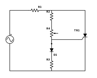 Resistor switching of an SCR