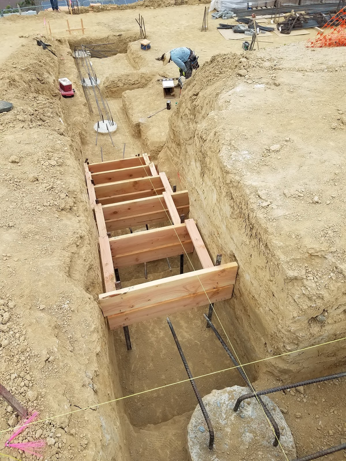 Caisson And Grade Beam Foundation