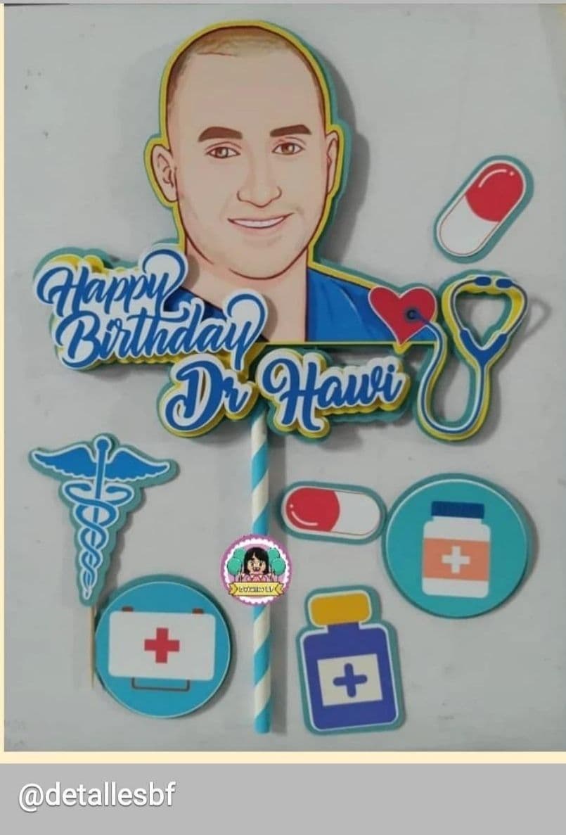 Topper Caricatura Doctor - Mis Toppers Tus Toppers