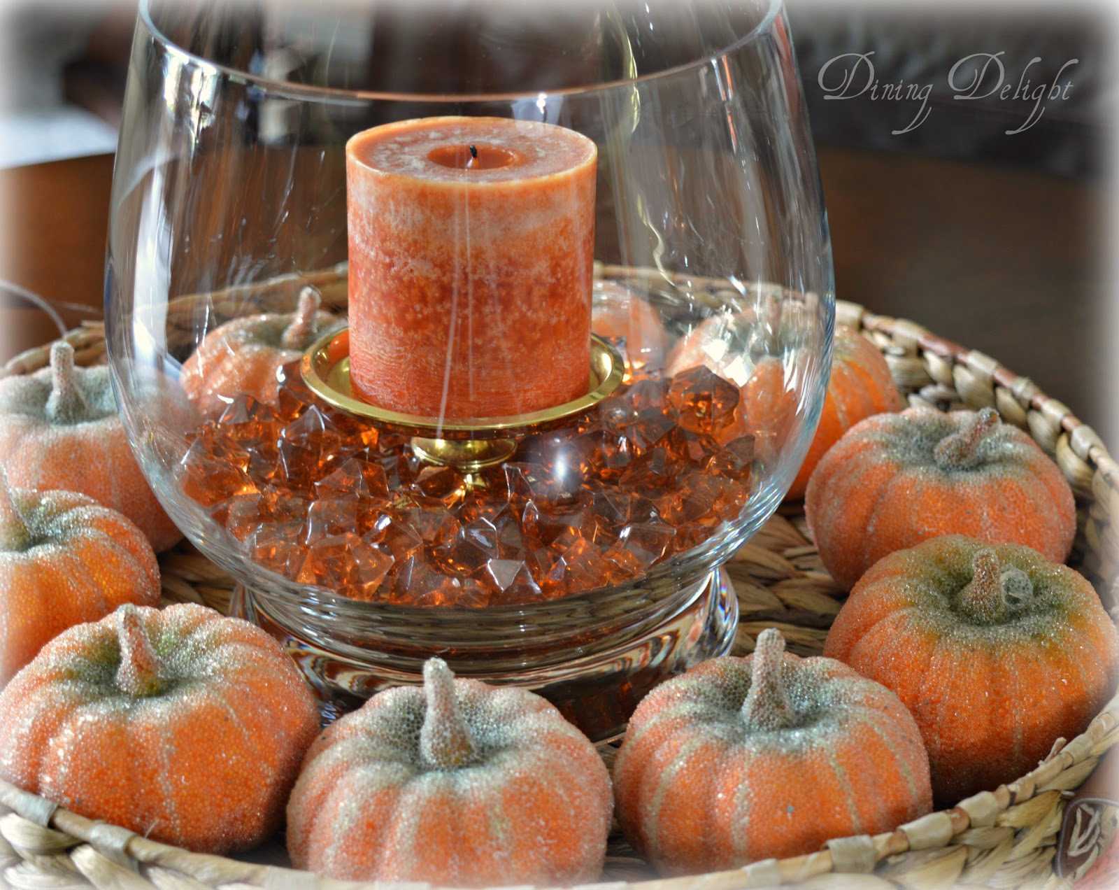 Dining Delight: Fall Coffee Table Centerpiece